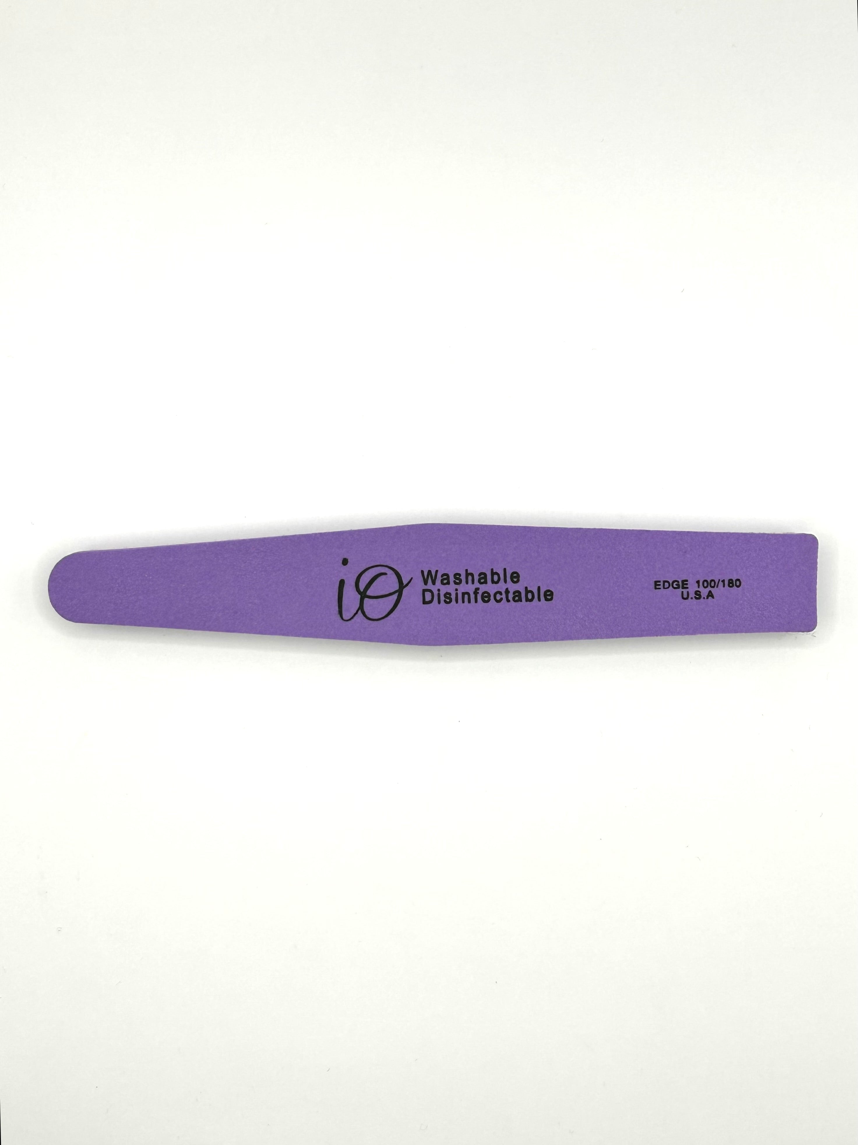 iO 100/180 Grit Curved Nail File – Washable & Disinfectable | Purple ...